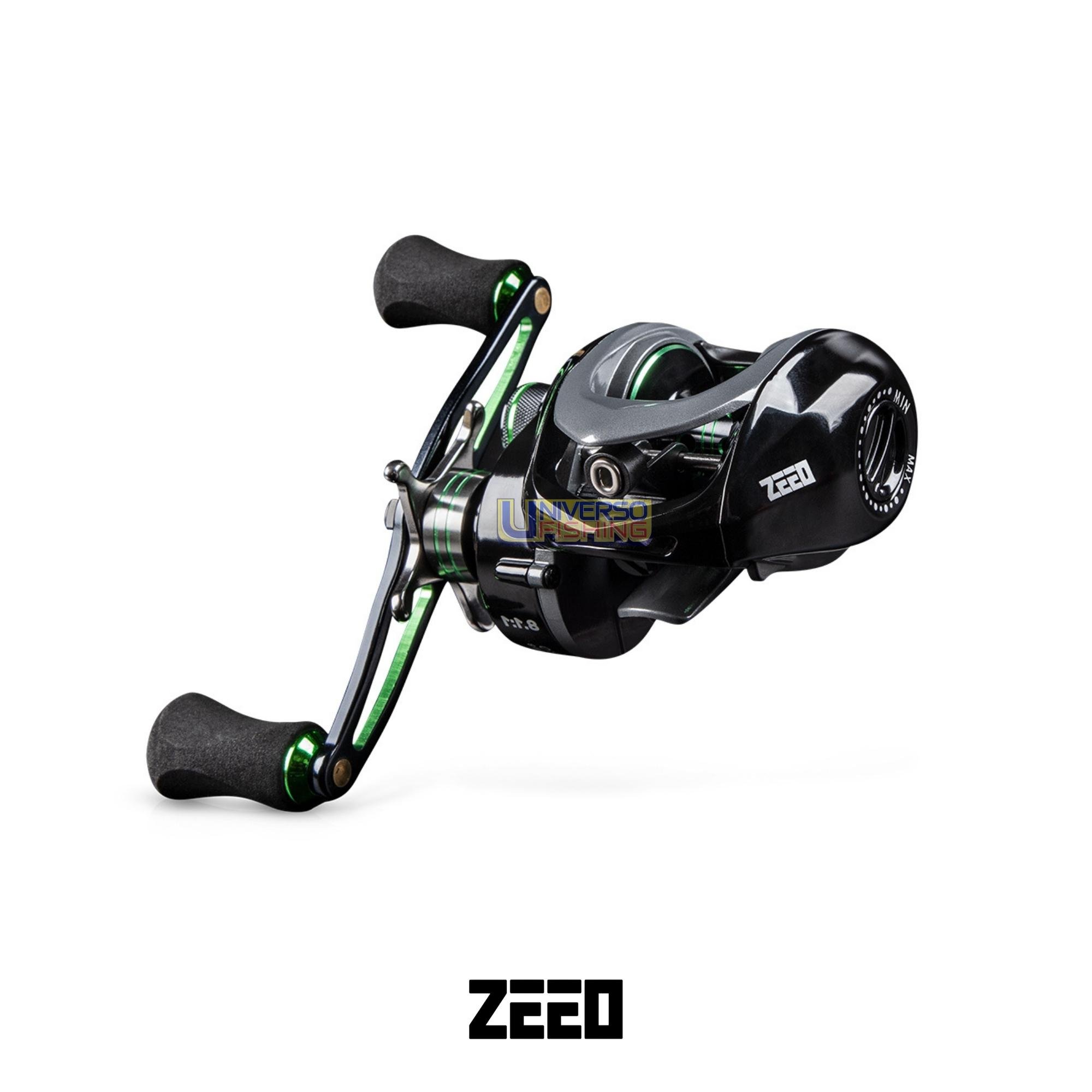 Carretilha ZEEO E-800 Velocidade de 8.1:1 Drag de 8kg com 8 Rolamentos