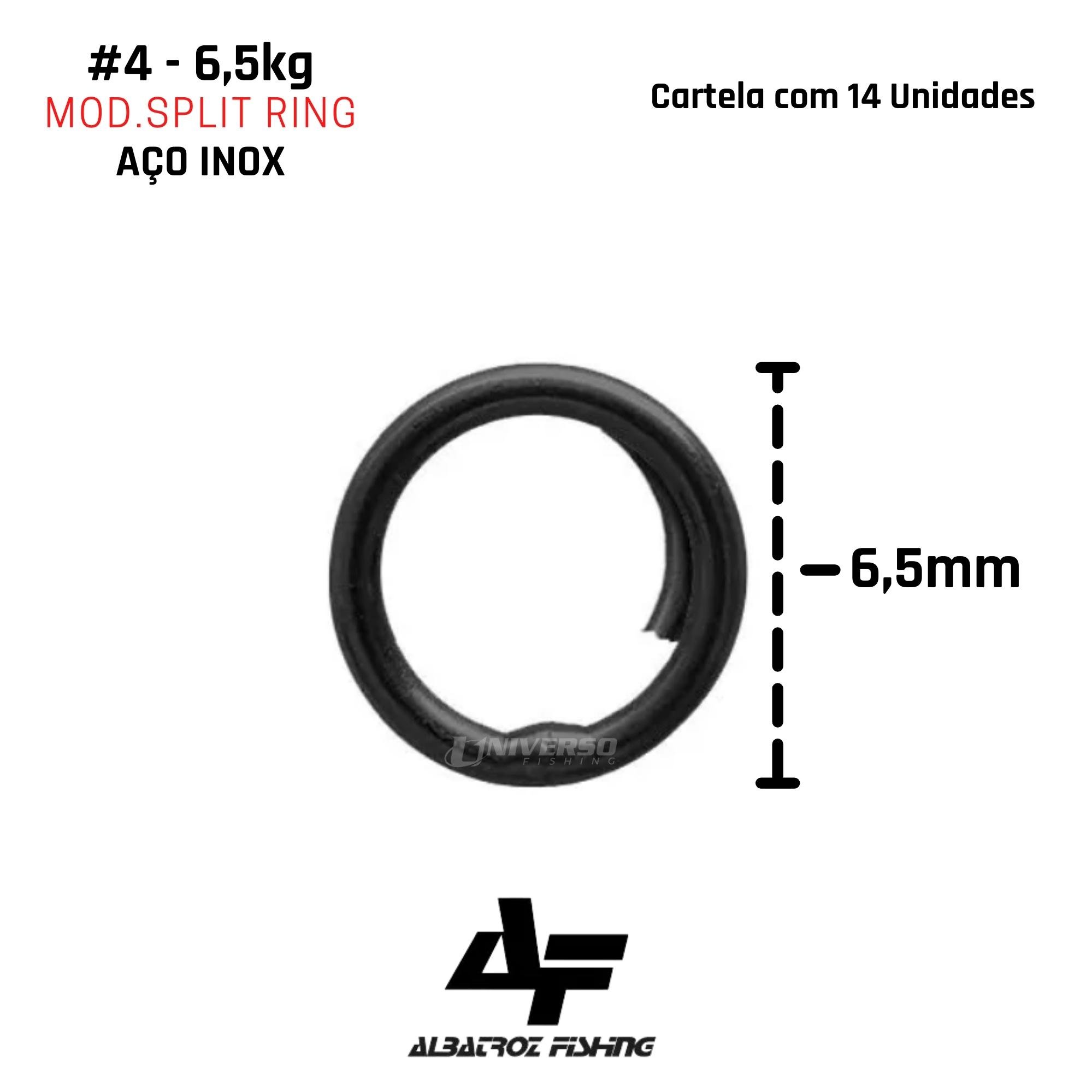 Argola Albatroz Split Ring Black Nickel