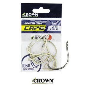Anzol Support Hook Crown CR76 - Cartela c/ 6 Unidades 4/0