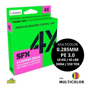Linha Multifilamento SUFIX SFX 4 CARRIER BRAID - 300 Metros ...