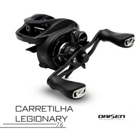 Carretilha Daisen Legionary Velocidade de 7.6:1 Drag 3kg com 7 Rolamentos